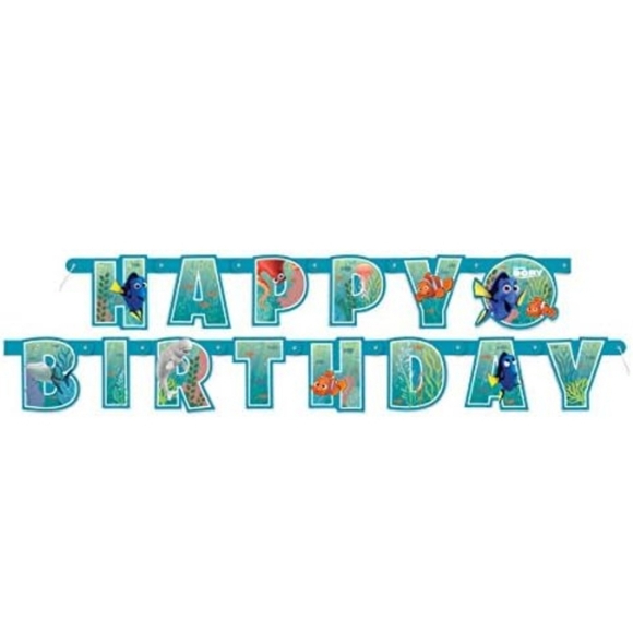 Party Supplies | Nemo Dory Happy Birthday Banner 6 Ft | Poshmark